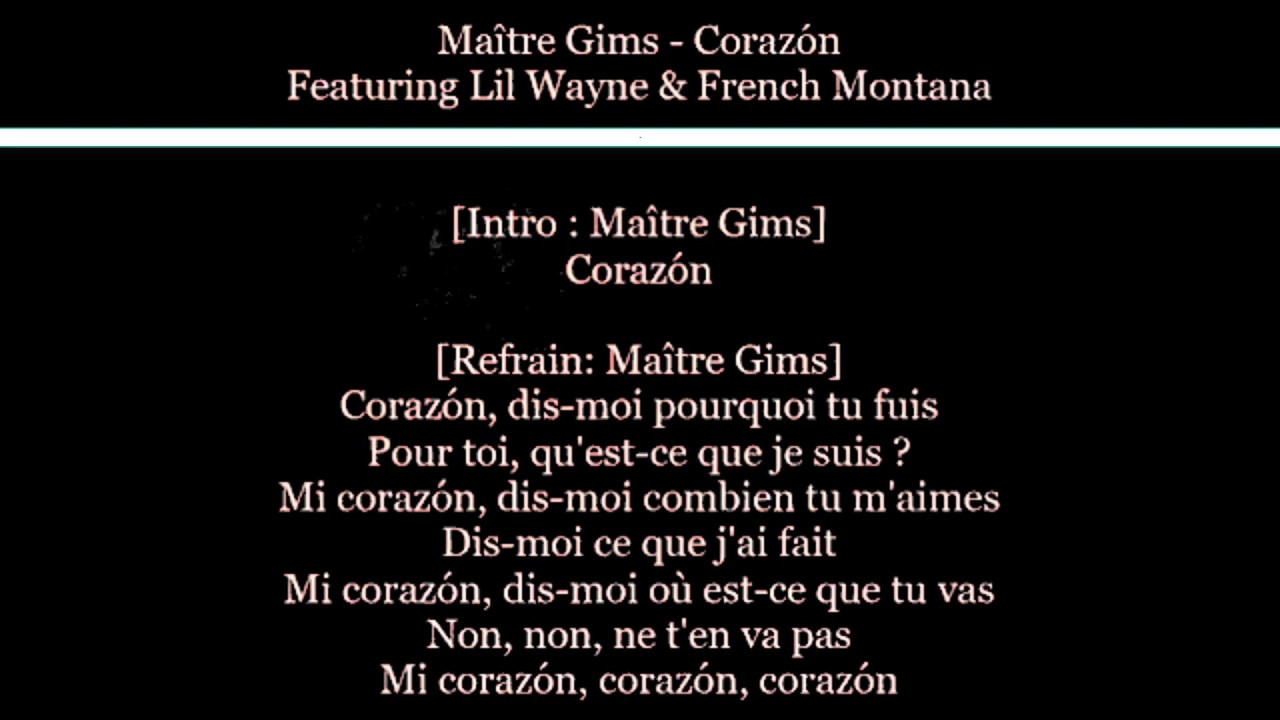 Corazon Par Gims Paroles _ The Voice (TF1) – RATQQ