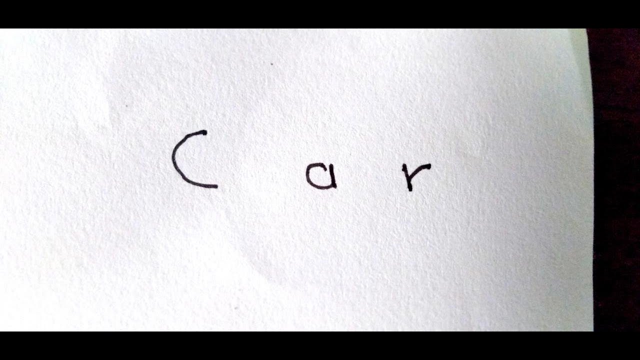 How to turn word CAR into cartoon || Learn to draw - YouTube