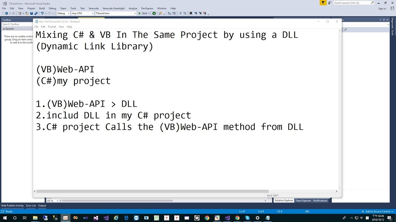 Mixing C# & VB In The Same Project by using a DLL (Dynamic Link Library ...