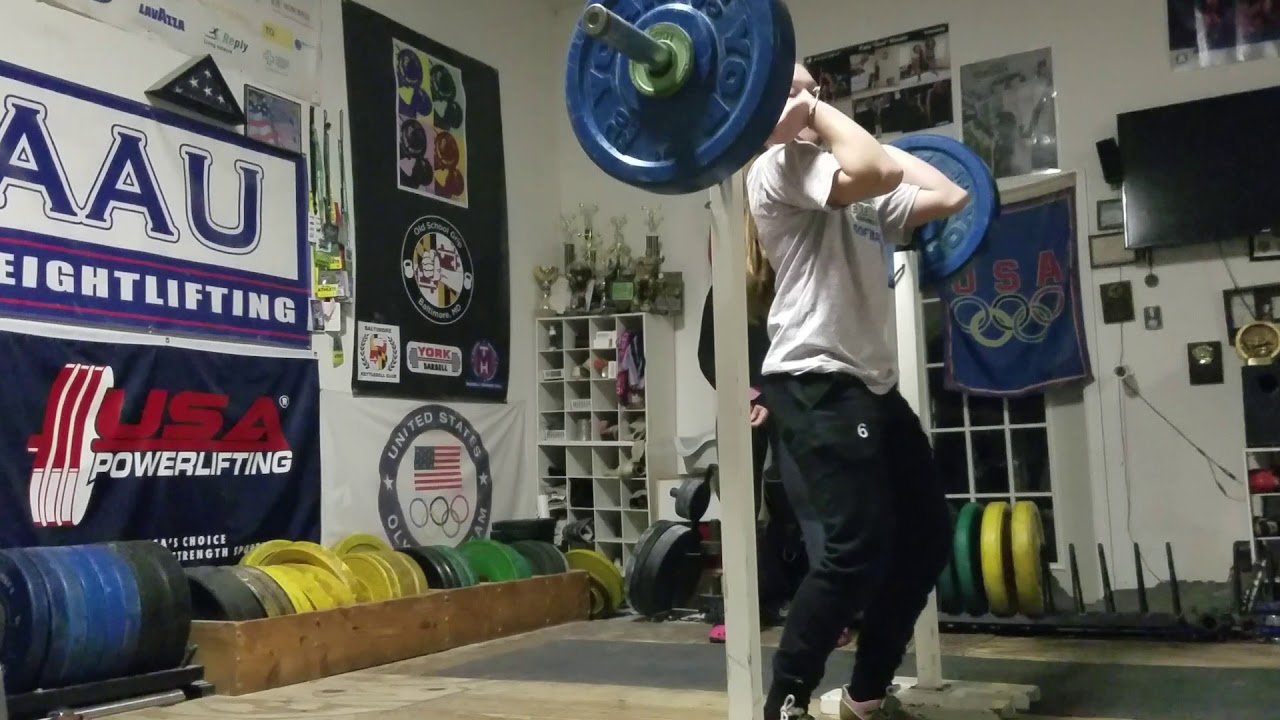Morgan Thayer 57kg PJ x2 + SqJ @MTHall 12-26-19 - YouTube