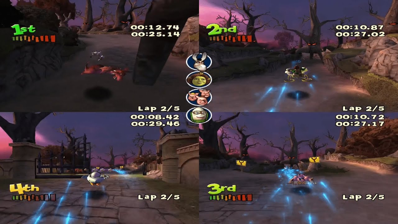 Shrek Smash n' Crash Racing - Infinite Boost Mod + AI Only (Gamecube ...