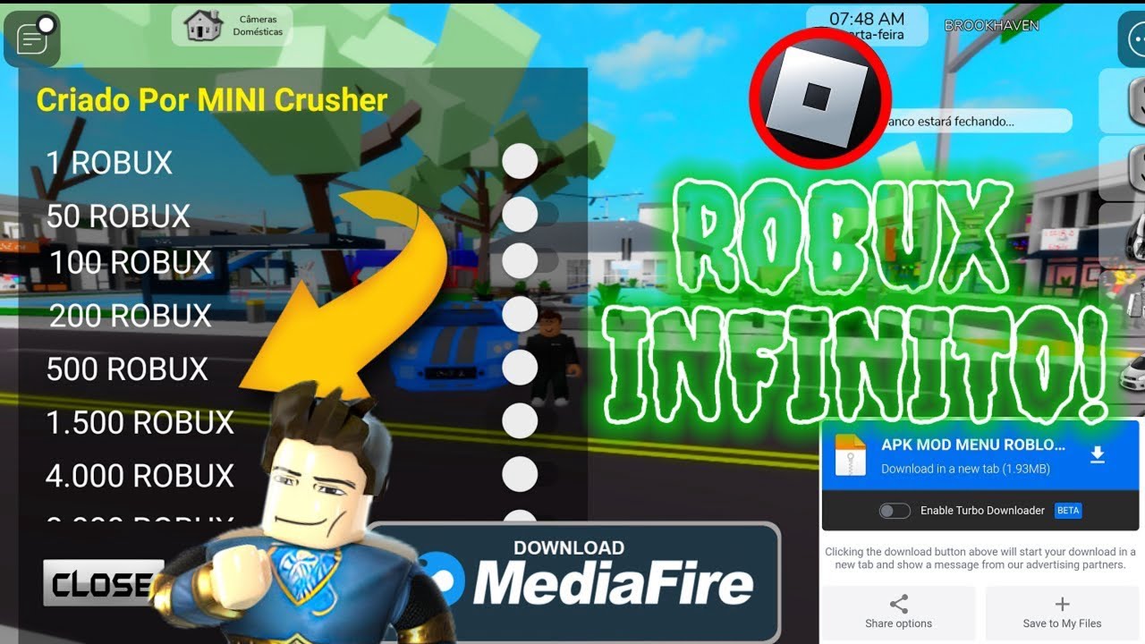 ROBLOX APK MOD MENU ROBUX INFINITOS ATUALIZADO 2024 + TUTORIAL DE ...