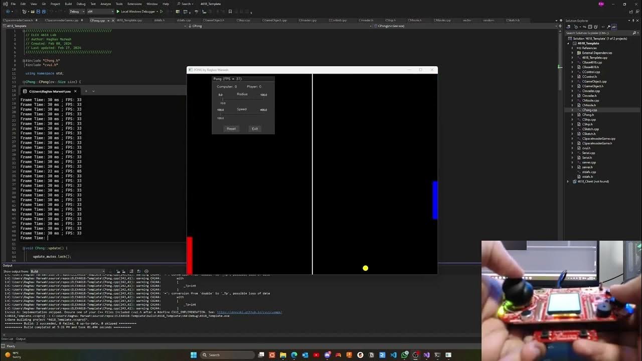 BCIT ELEX 4618 Lab 5: PONG - YouTube