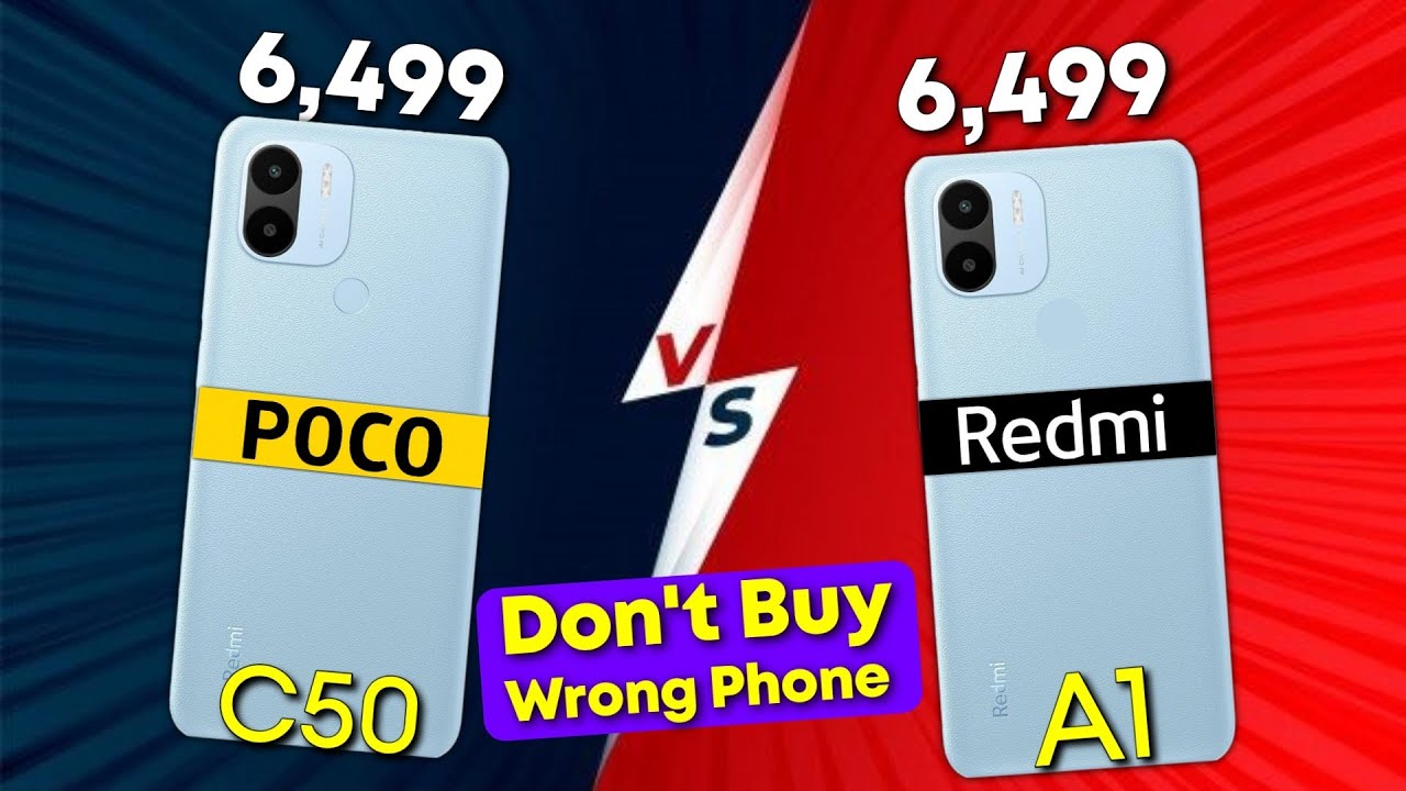 Poco C50 Vs Redmi A1 Clear Comparison 🤯 6,499 ! Don't Buy Wrong Phone ...
