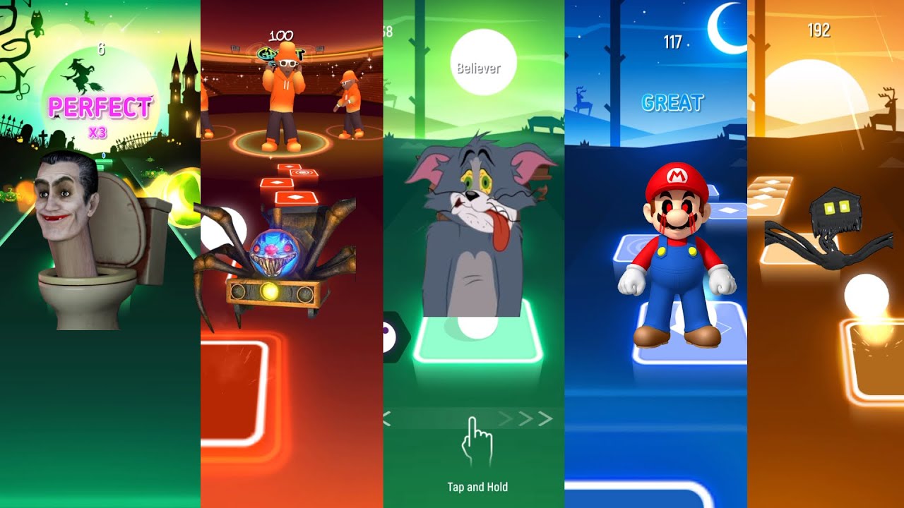 Skibidi Toilet Song 🆚 Choo Choo Charles 🆚 Tom and Jerry 🆚 Super Mario 🆚 ...
