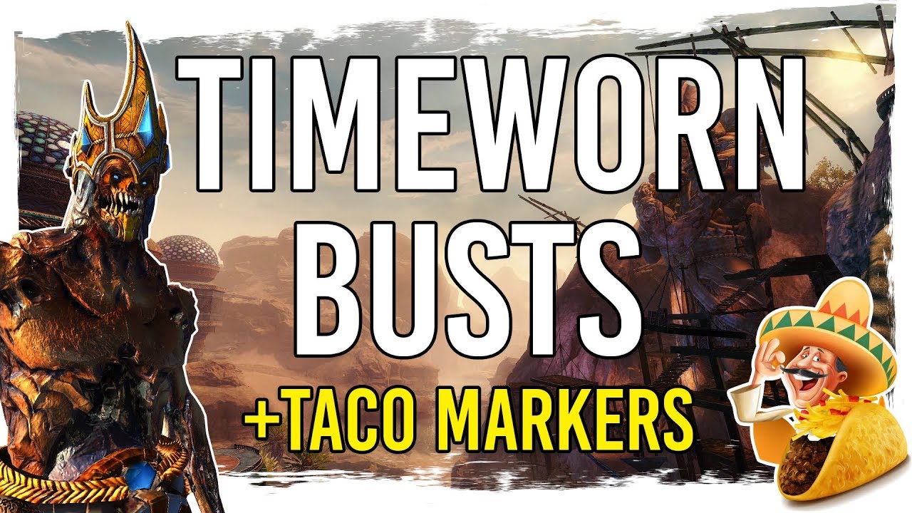 Guild Wars 2 Path of Fire - Timeworn Busts Farm Run with TacO Markers ...