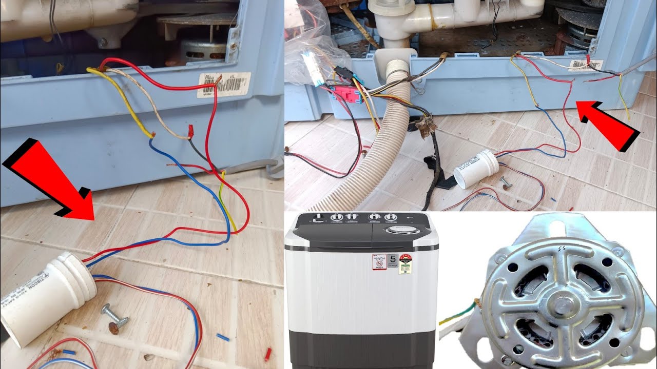 washing machine wash motor change and full wiring connection step by ...