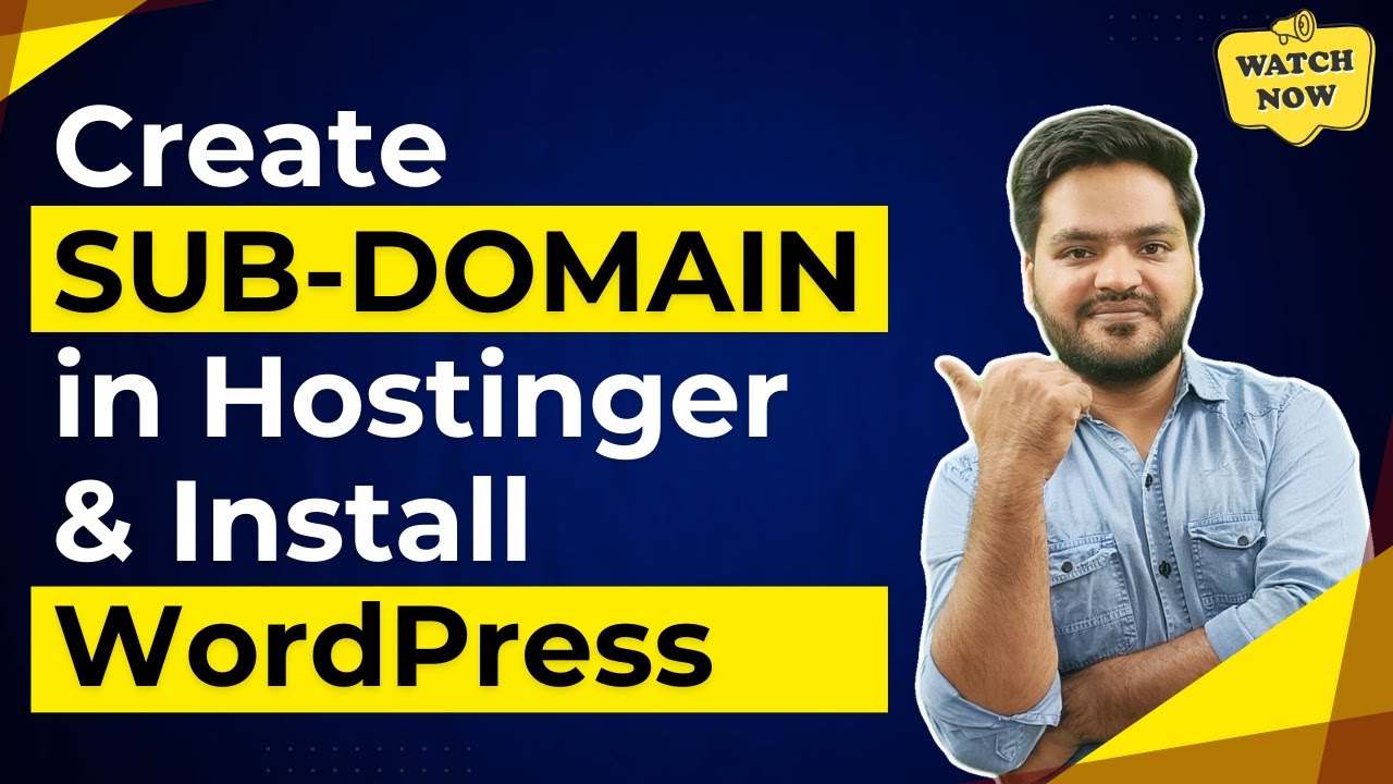 How to create subdomain and install WordPress in Hostinger | how to create subdomain in ...