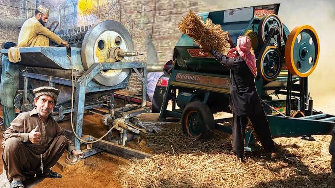Manufacturing Process of a Wheat Thresher Machine in Factory ...