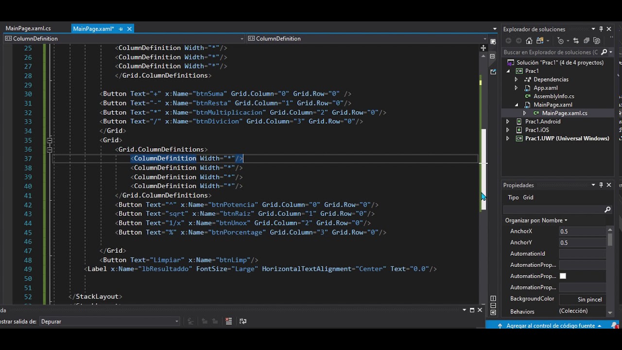 CALCULADORA A DOS DECIMALES EN XAMARIN.FORMS - YouTube