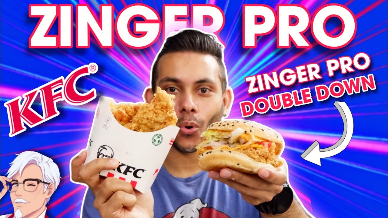 New KFC Zinger Pro And KFC Double Down Burger | NomBom | KFC India | KFC Zinger Pro - YouTube