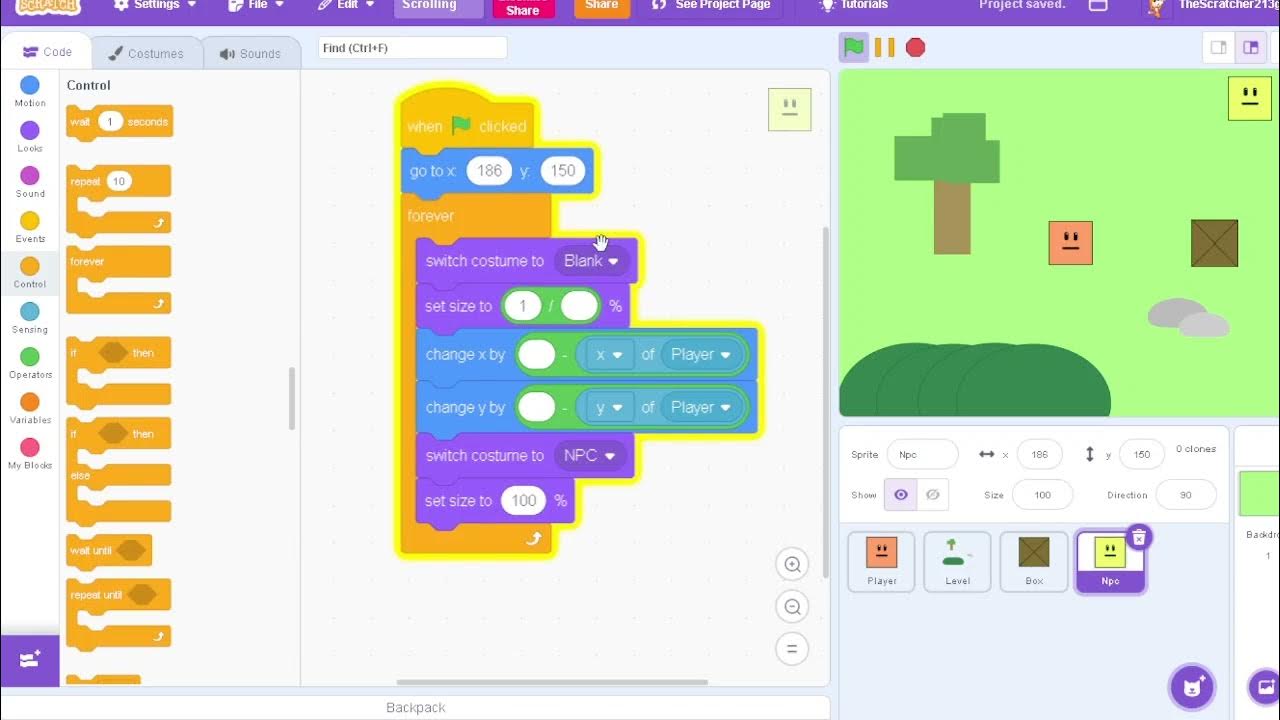 How to Make RPG Scrolling in Scratch ep3 - YouTube