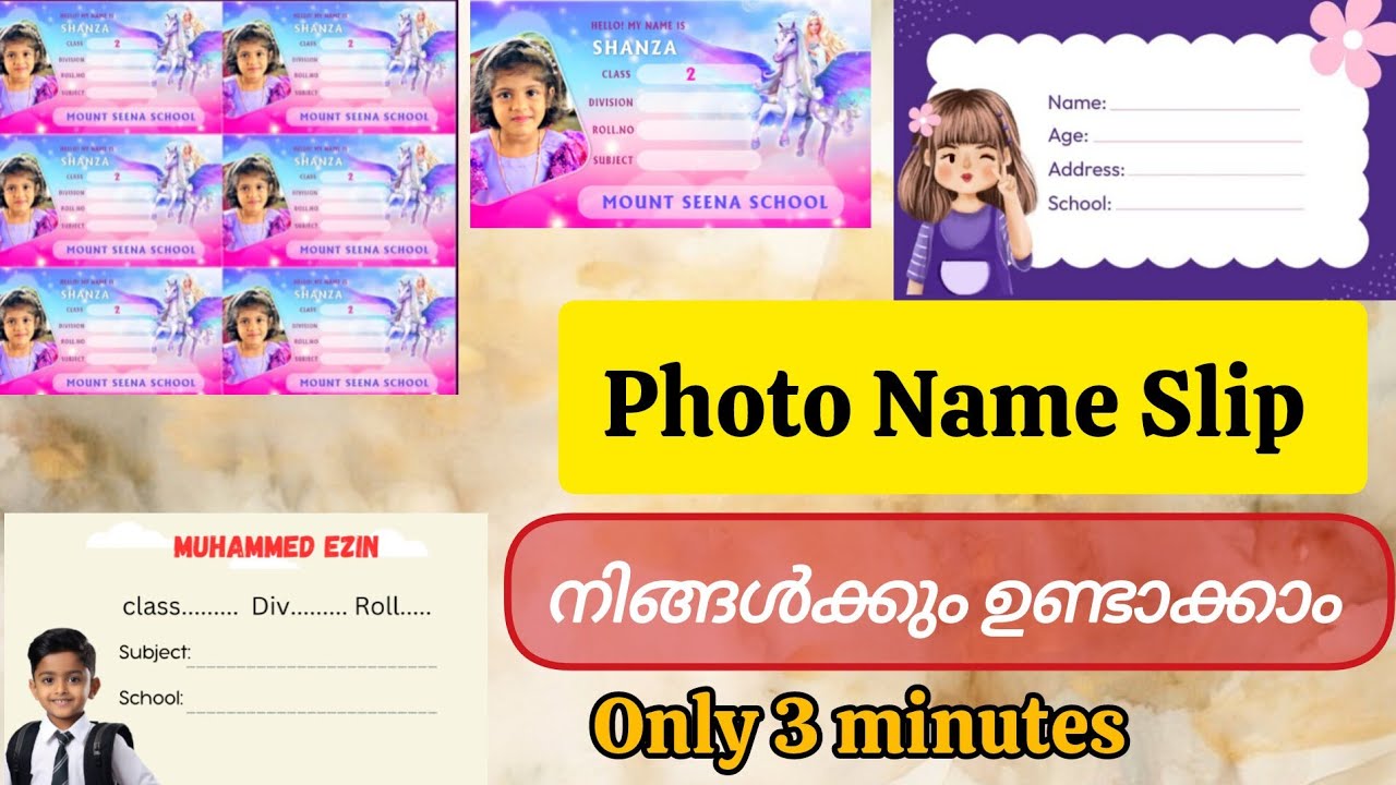 How to make Name slip |easy method|Using Canva|Editing tutorial |# ...