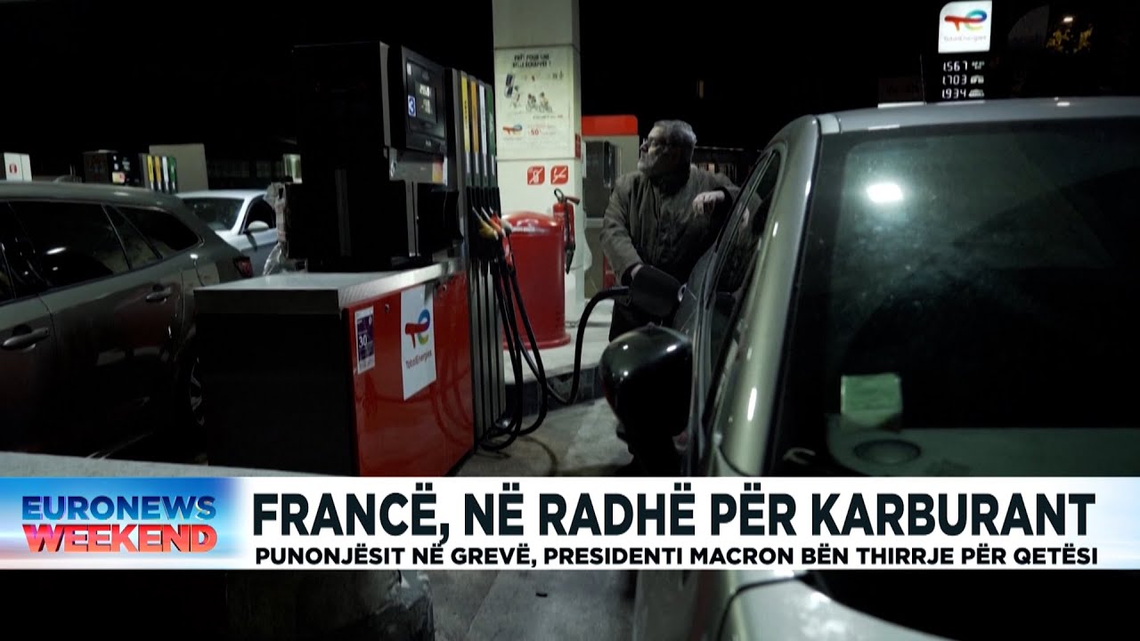 Francezët në radhë për karburant, punëtorët ndërpresin furnizimet - YouTube