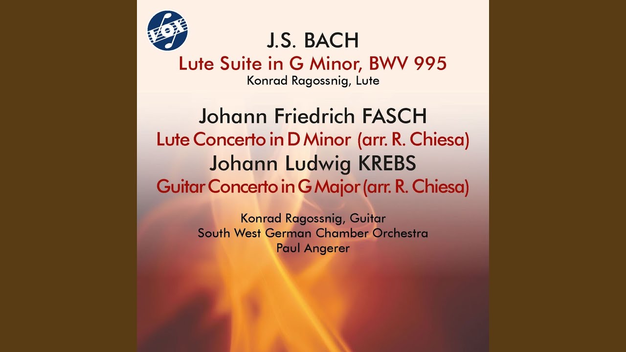 Lute Suite in G Minor, BWV 995: I. Prelude - YouTube
