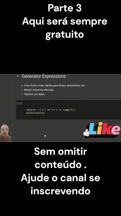Python | Generator Expressions aula 3 #python #programação #programacao ...