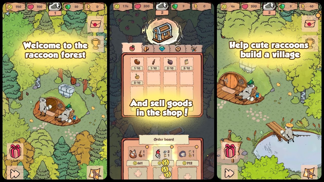 Raccoon mania Game Mobile Game | Gameplay Android - YouTube