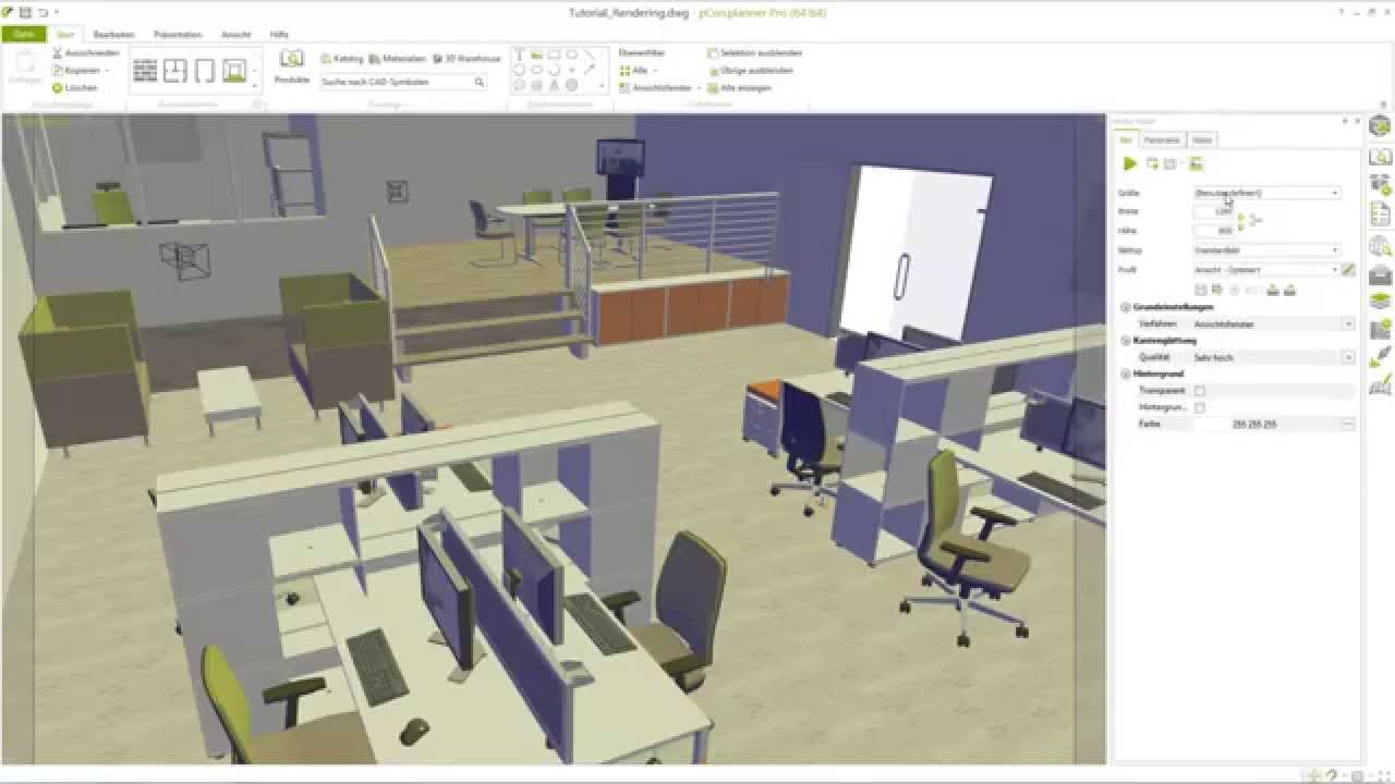 Renderings und Echtzeitabbildungen erstellen | pCon.planner Tutorial ...