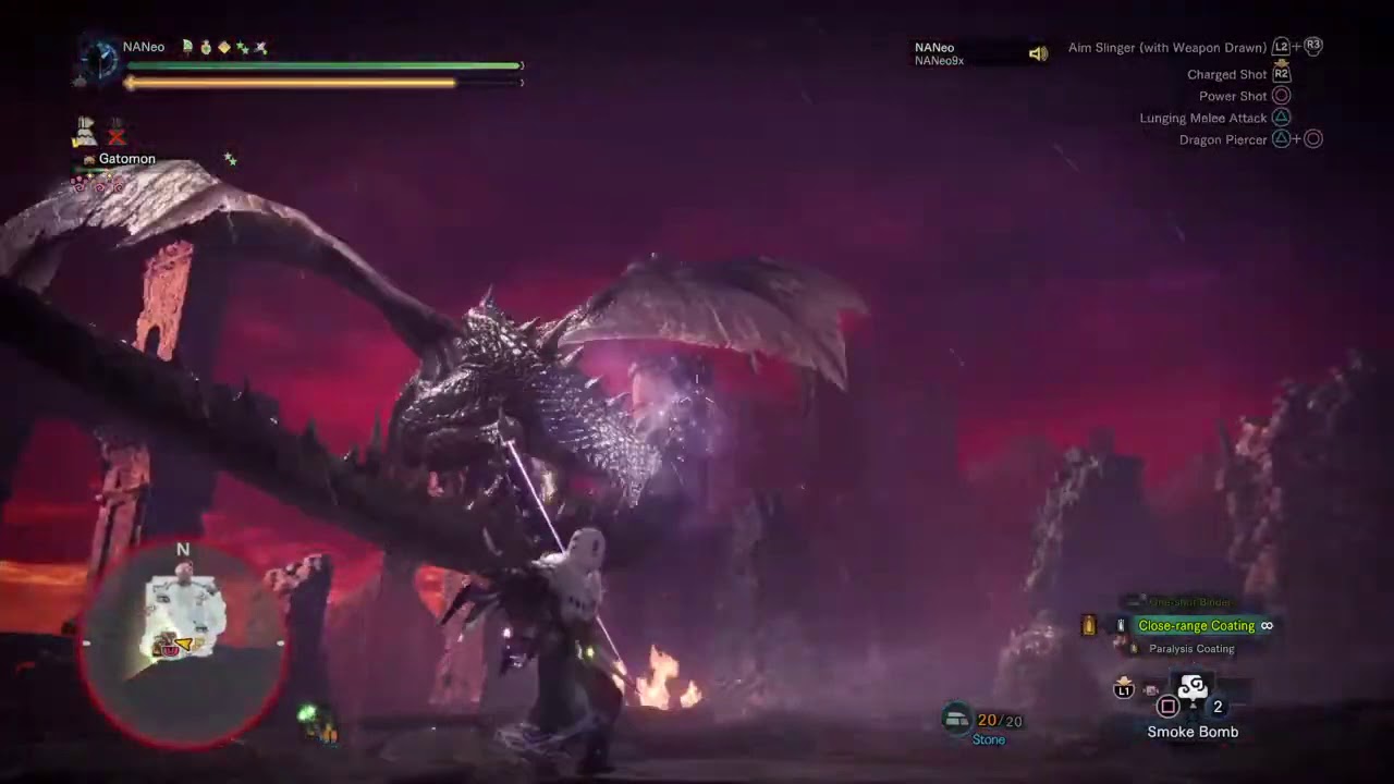MHW IB PS4 Fatalis 17'39 Bow Solo - YouTube