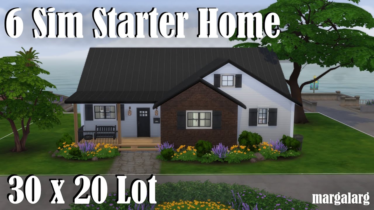 Sims 4 | Speed Build | 30x20 Lot - 6 Sim Starter Home - YouTube