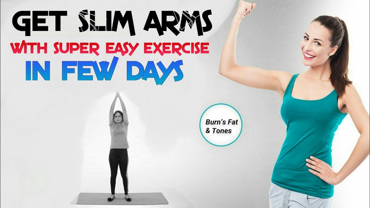 Get Slim Arms With Super Easy Arm Exercise - Overhead Arm Clap - YouTube