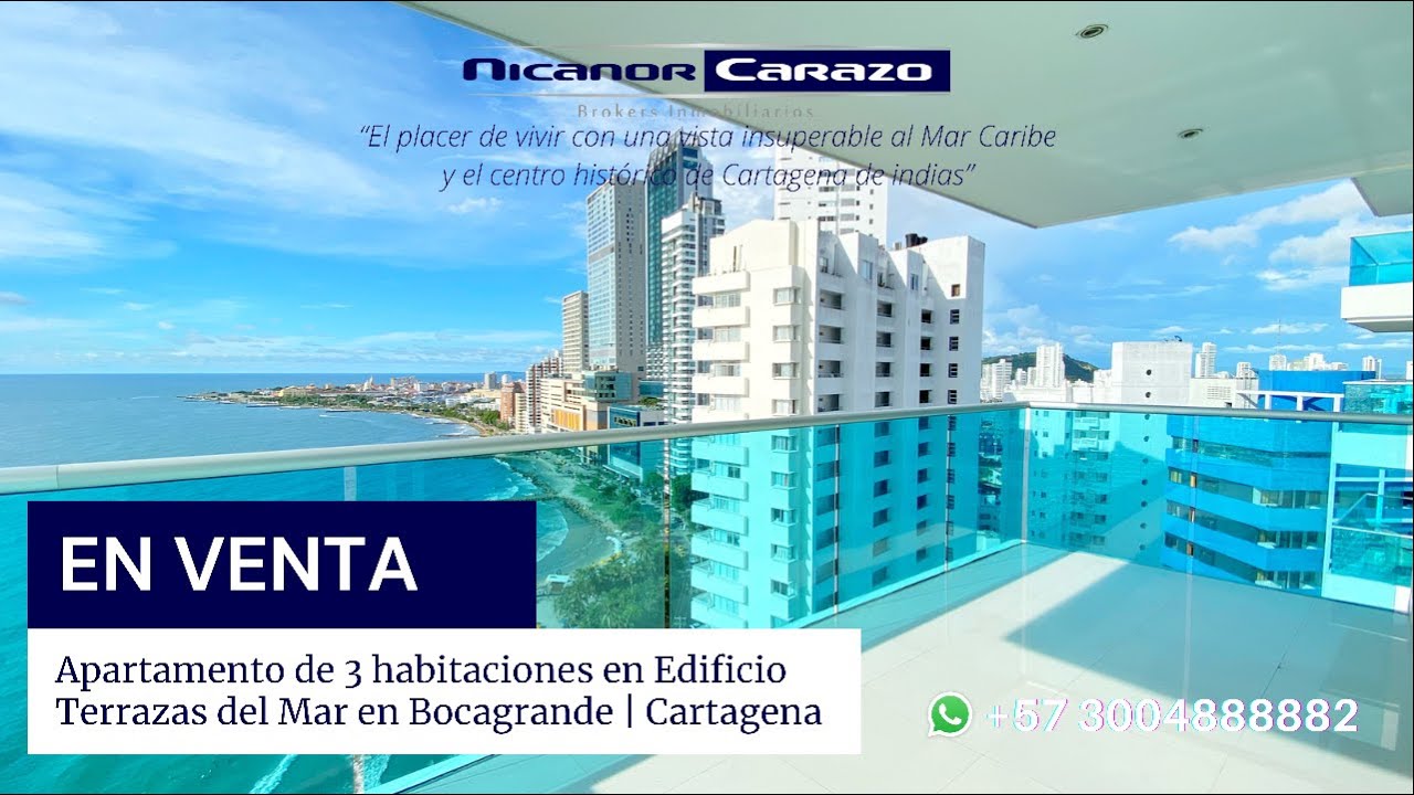 🚩 Apartamento en VENTA de 3 habitaciones Edificio Terrazas del mar en Bocagrande #Cartagena ...