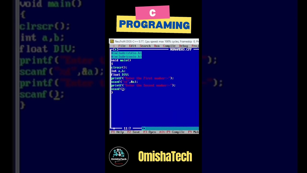Division Of Two Number Program In C shorts coding viral YouTube Division Of Two Number Program In C shorts coding viral YouTube