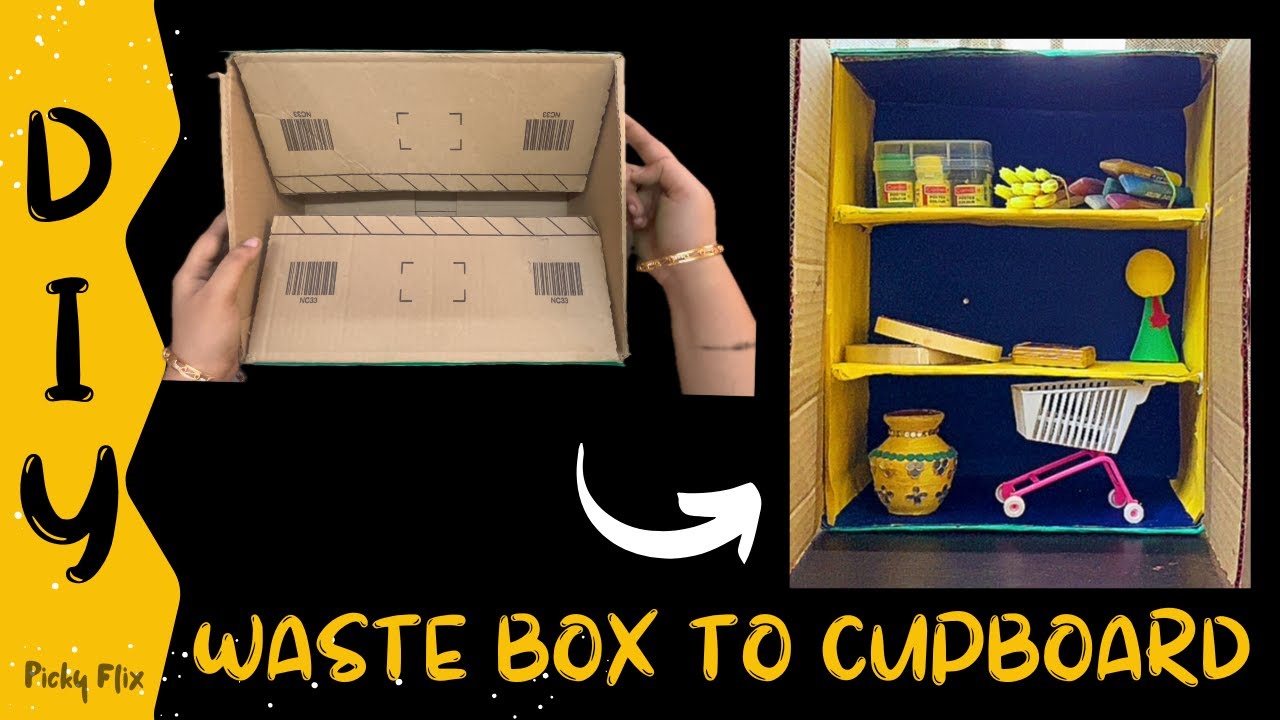 DIY | Recycling Waste Box to Cupboard #recycling #wastematerialcraft # ...
