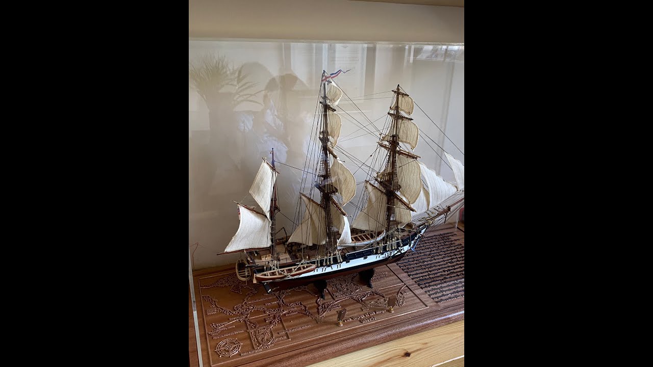 Model ship showcase base (step-1) - story of Darwin's travels - YouTube