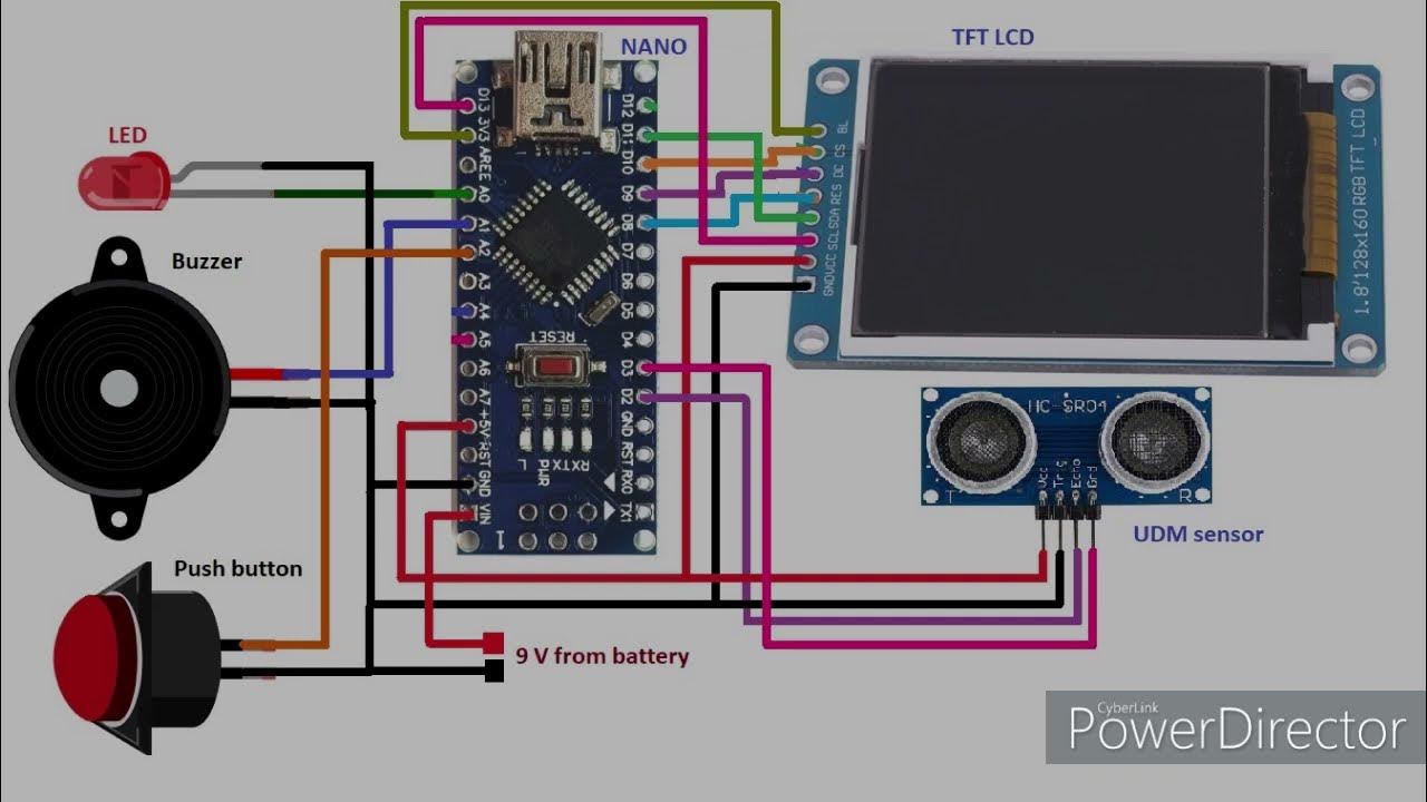 distance measurement system using UDM sensor- Arduino NANO and TFT LCD ...