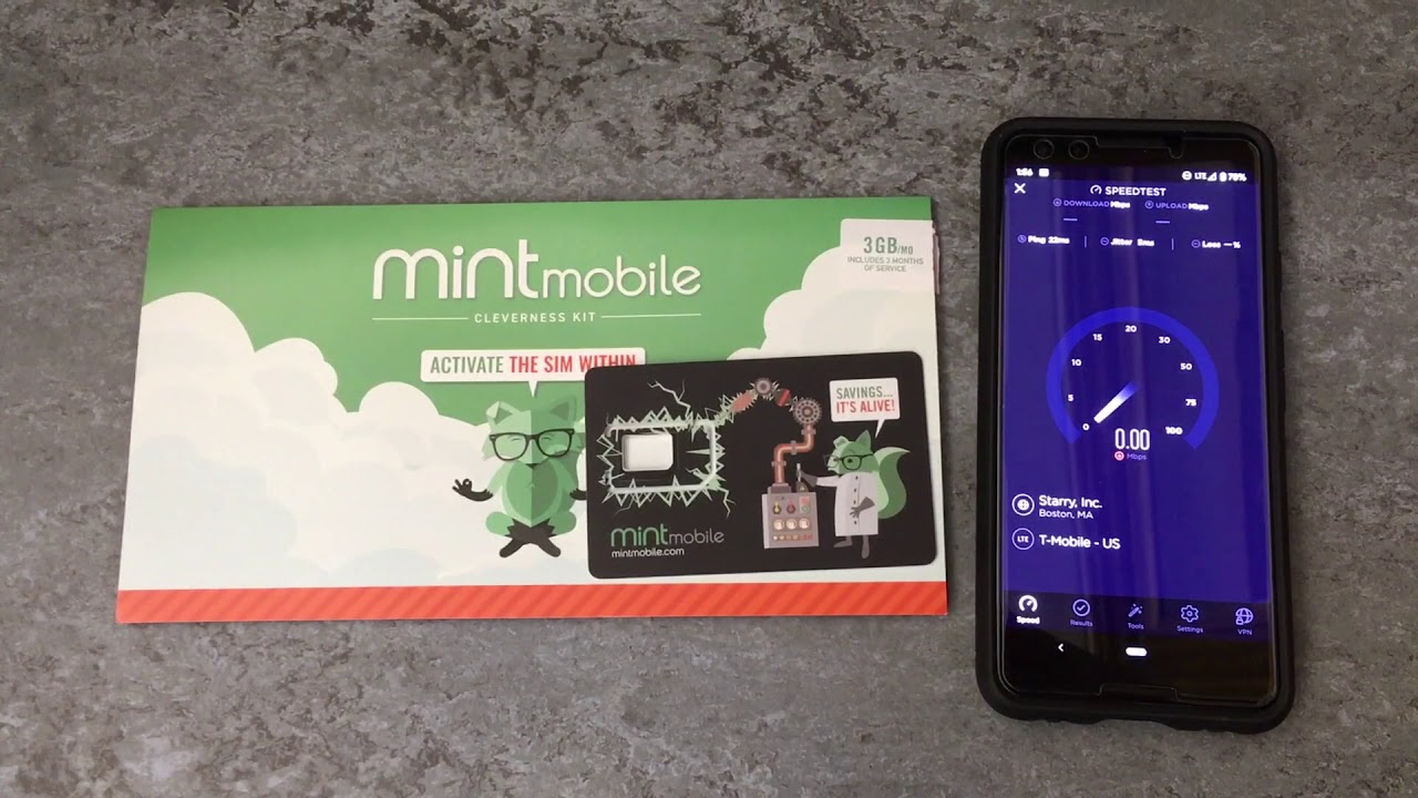 Mint Mobile Speed Test Nov 2019 - YouTube