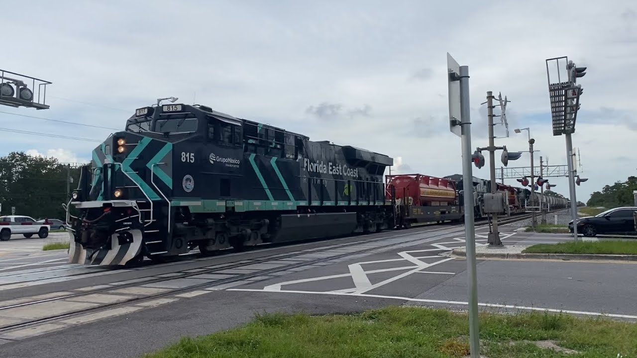 FEC 206 at viera blvd @ 5:08pm (4 locomotive lashup) - YouTube