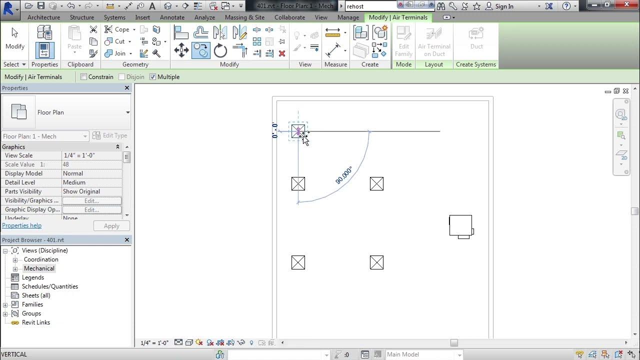 Learning Autodesk Revit Moving And Copying - YouTube