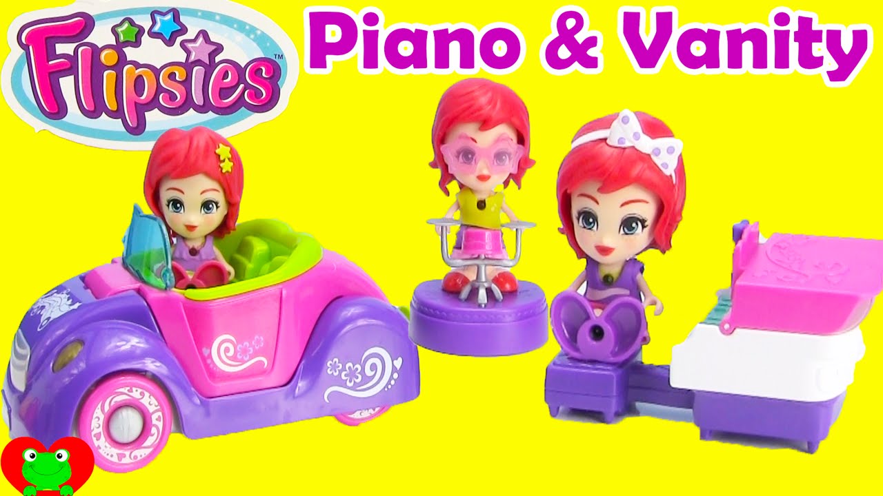 Flipsies Jazz's Piano, Vanity, Stage, and Convertible - YouTube