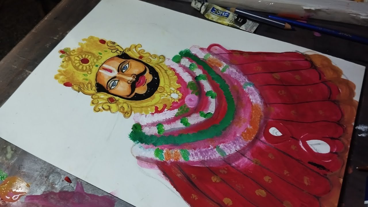How To Draw Khatu Shyam Ji| Khatu ShyamEasy Drawing Step By Step ...