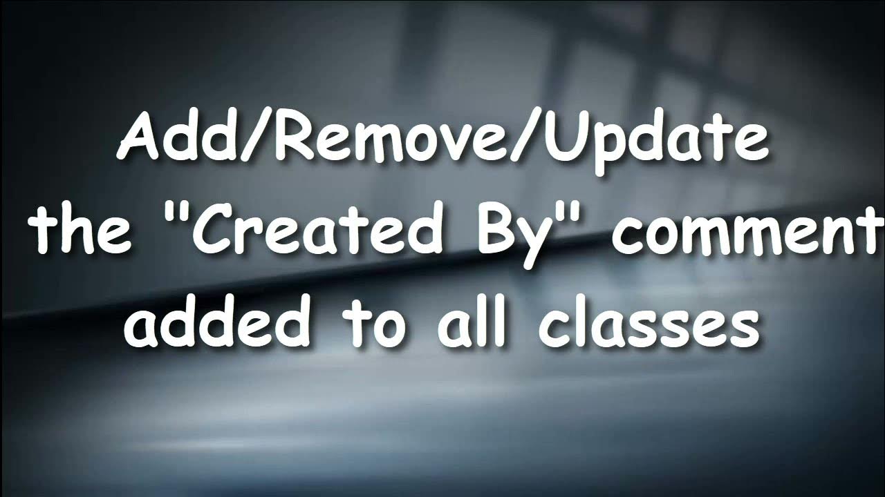 Android Studio: How to add/remove/update the "Created by" comment added ...
