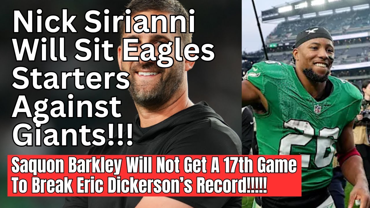 Nick Sirianni Will Sit Eagles Starters Against Giants!!!!! - YouTube