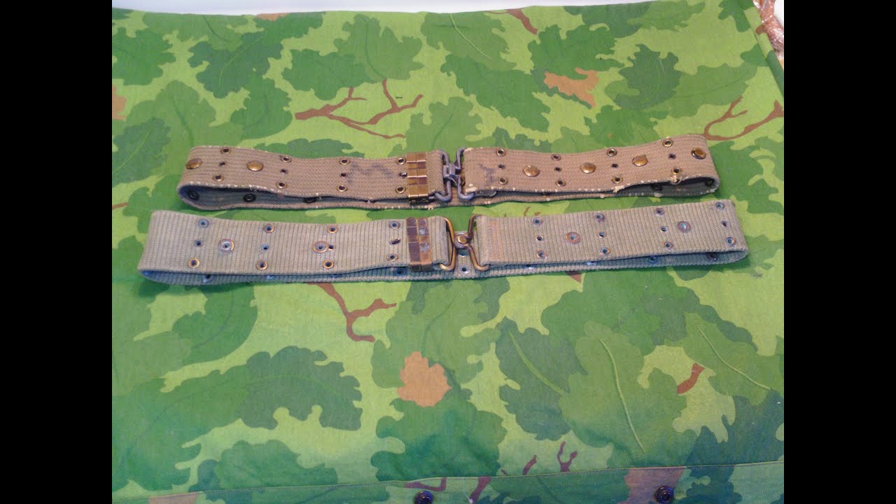USMC Vietnam M-1961/ M61 pistol belt variants review - YouTube