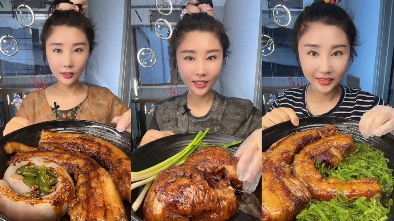 Eating Challenge: Eating pork braised pork belly beef 🍖🍗#mukbang #pork ...