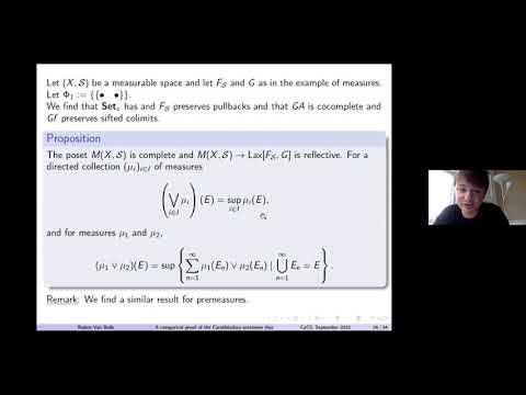 Ruben Van Belle - A categorical proof of the Carathéodory extension ...