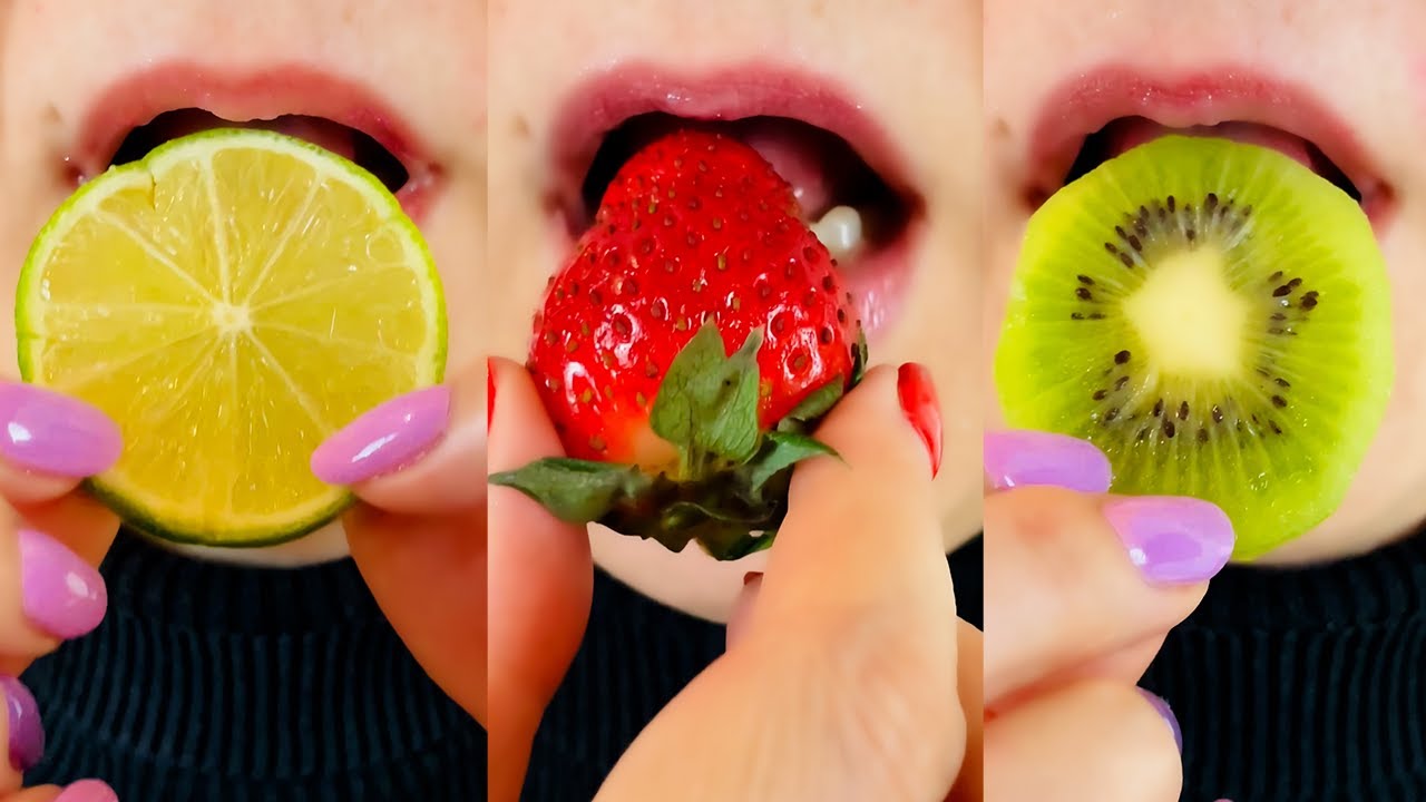 asmr FRUITS MUKBANG food eating sounds - YouTube