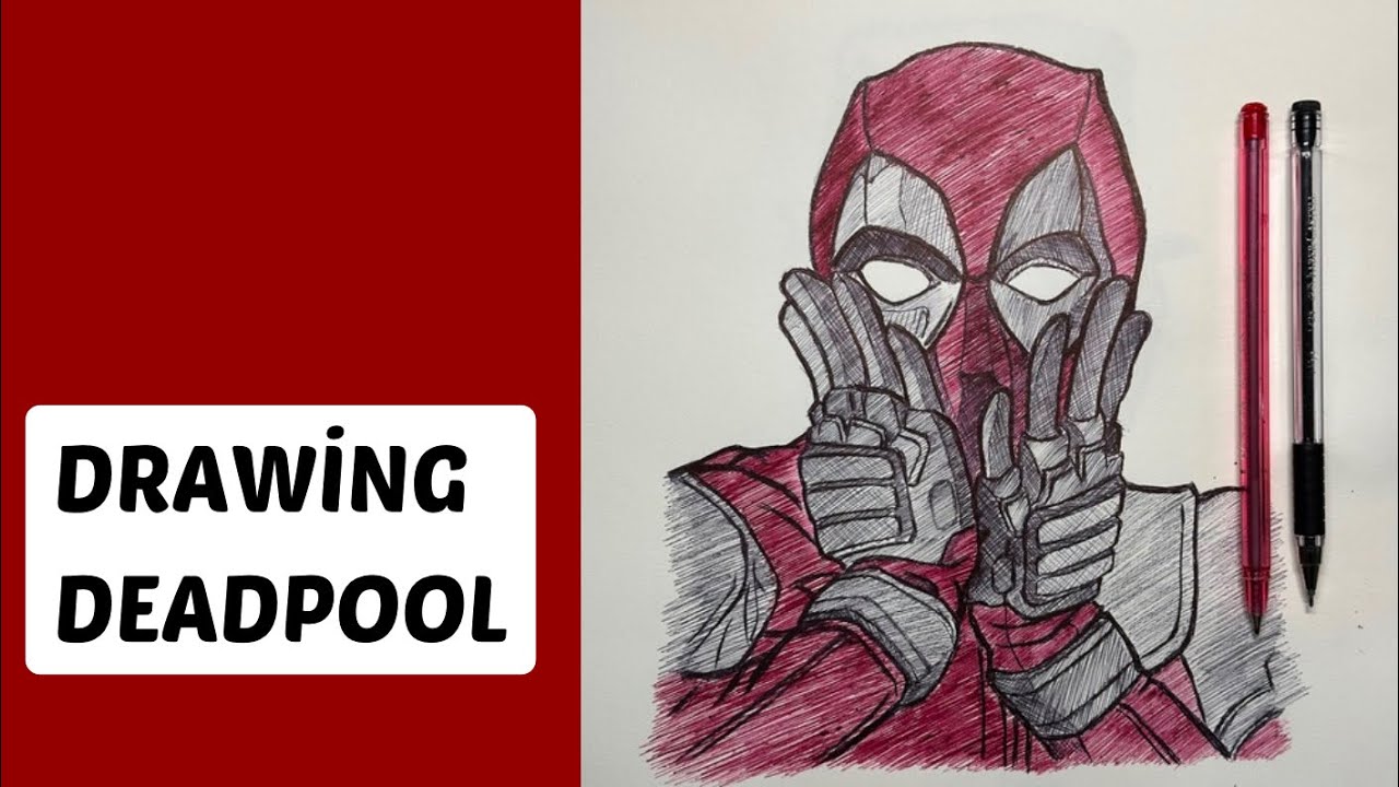 Drawing Deadpool 🤩 (how to draw a picture) - YouTube