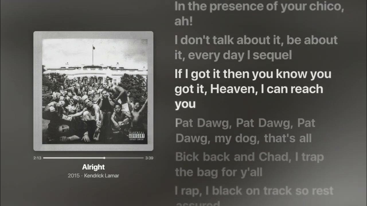 Kendrick Lamar - Alright (Lyrics) - YouTube