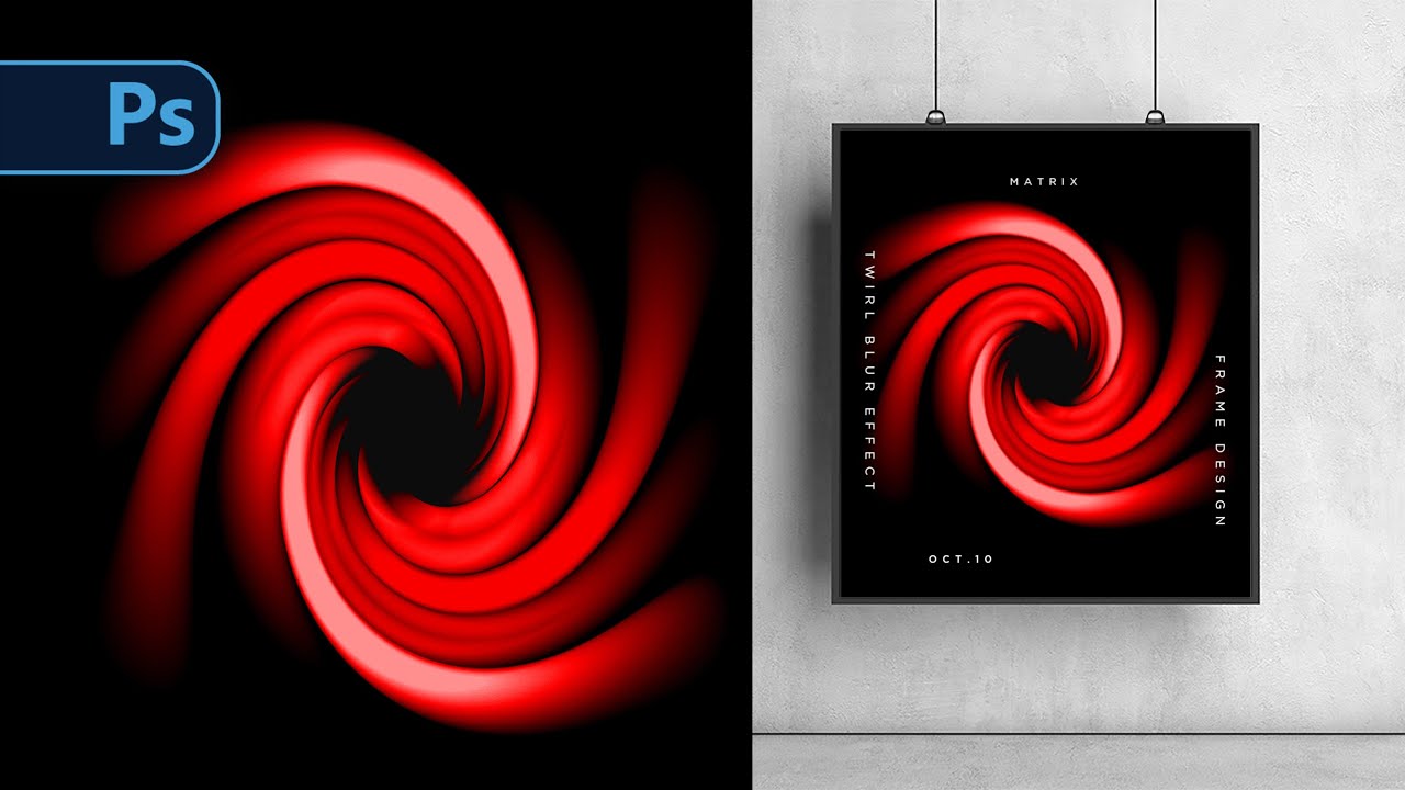 Adobe photoshop tutorial | Make Twirl effect poster design in adobe ...