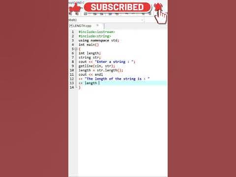 String Length in C++ | String Program #shorts #coding #programming #viral - YouTube