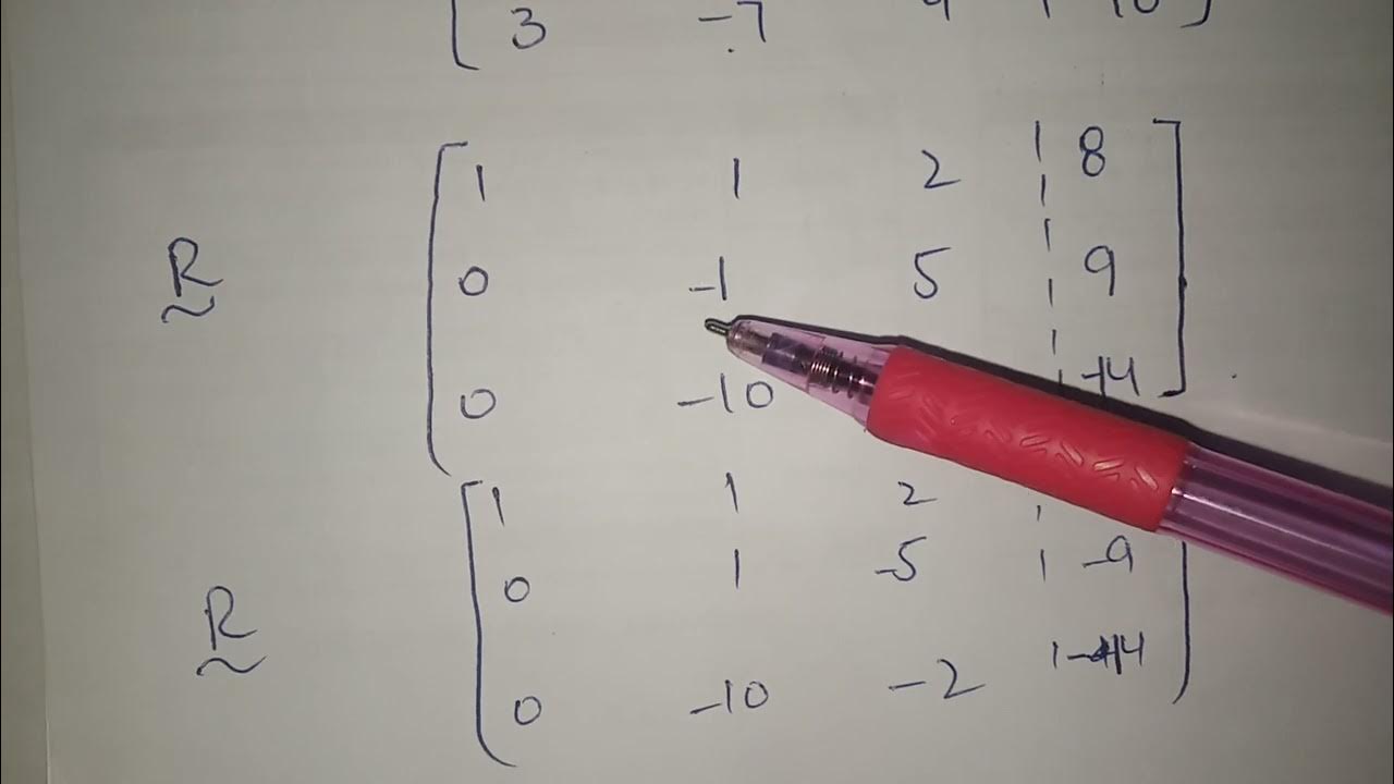 Elementary Linear algebra Exercise # 1.2 - YouTube
