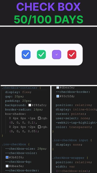 Check Box | html & css #100daysofcodingchallenge - YouTube