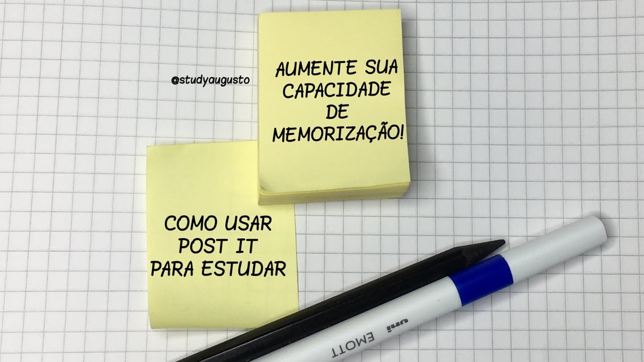 DICAS PARA USAR POST IT PARA ESTUDAR! | STUDY AUGUSTO - YouTube