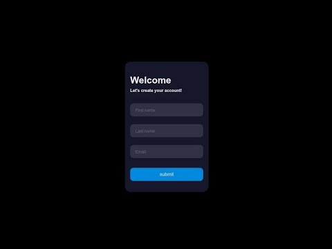 Simple form with placeholder on top of the input (html &css) - YouTube
