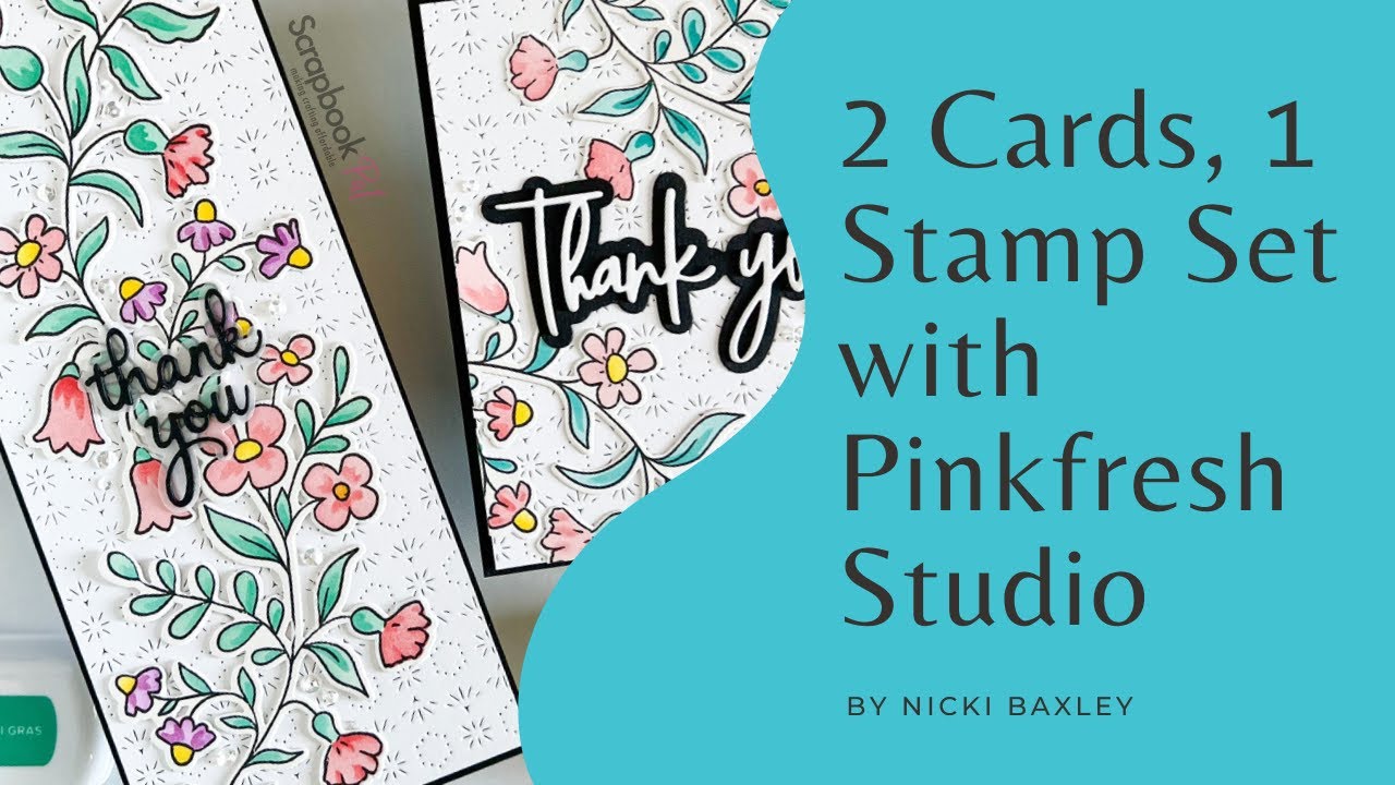 Pinkfresh Studio | 2 Cards, 1 Stamp Set - YouTube